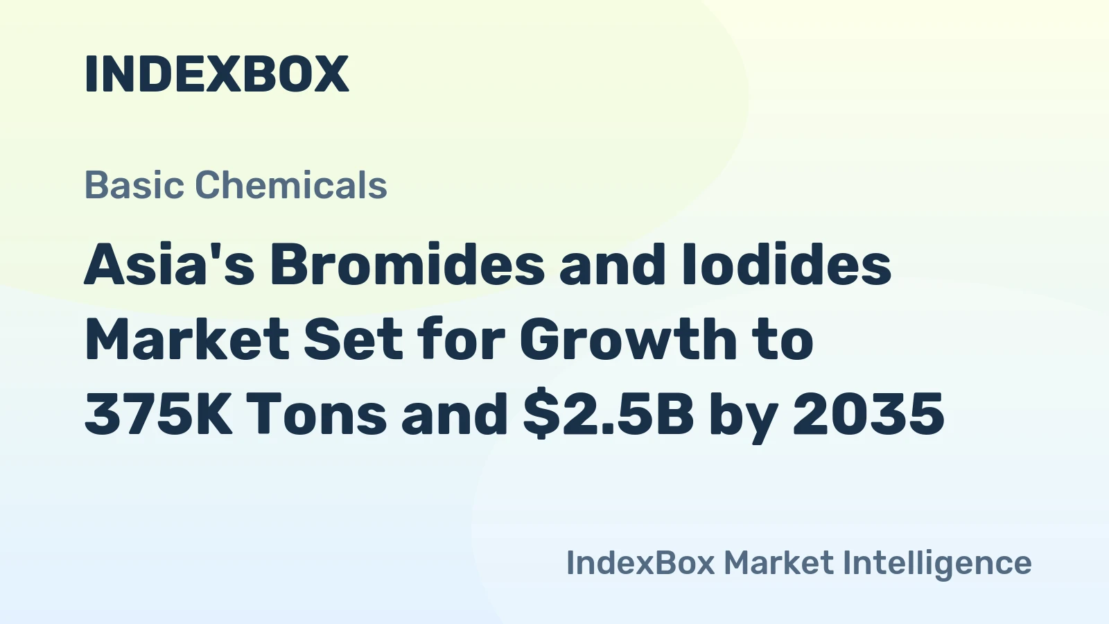 Asia's Bromides and Iodides Market Set for Growth to 375K Tons and $2.5B by 2035