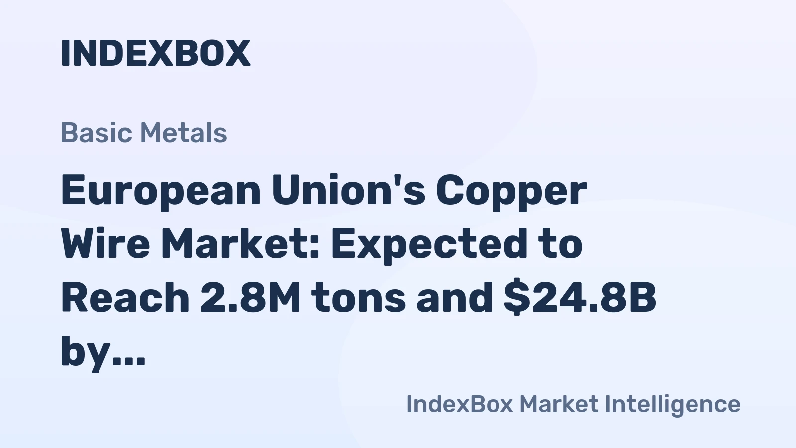 European Union's Copper Wire Market: Expected to Reach 2.8M tons and $24.8B by 2035