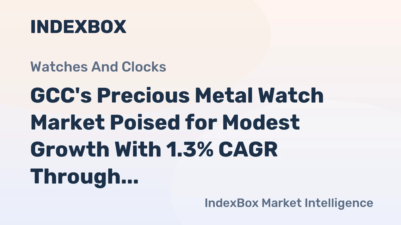 GCC's Precious Metal Watch Market Poised for Modest Growth With 1.3% CAGR Through 2035