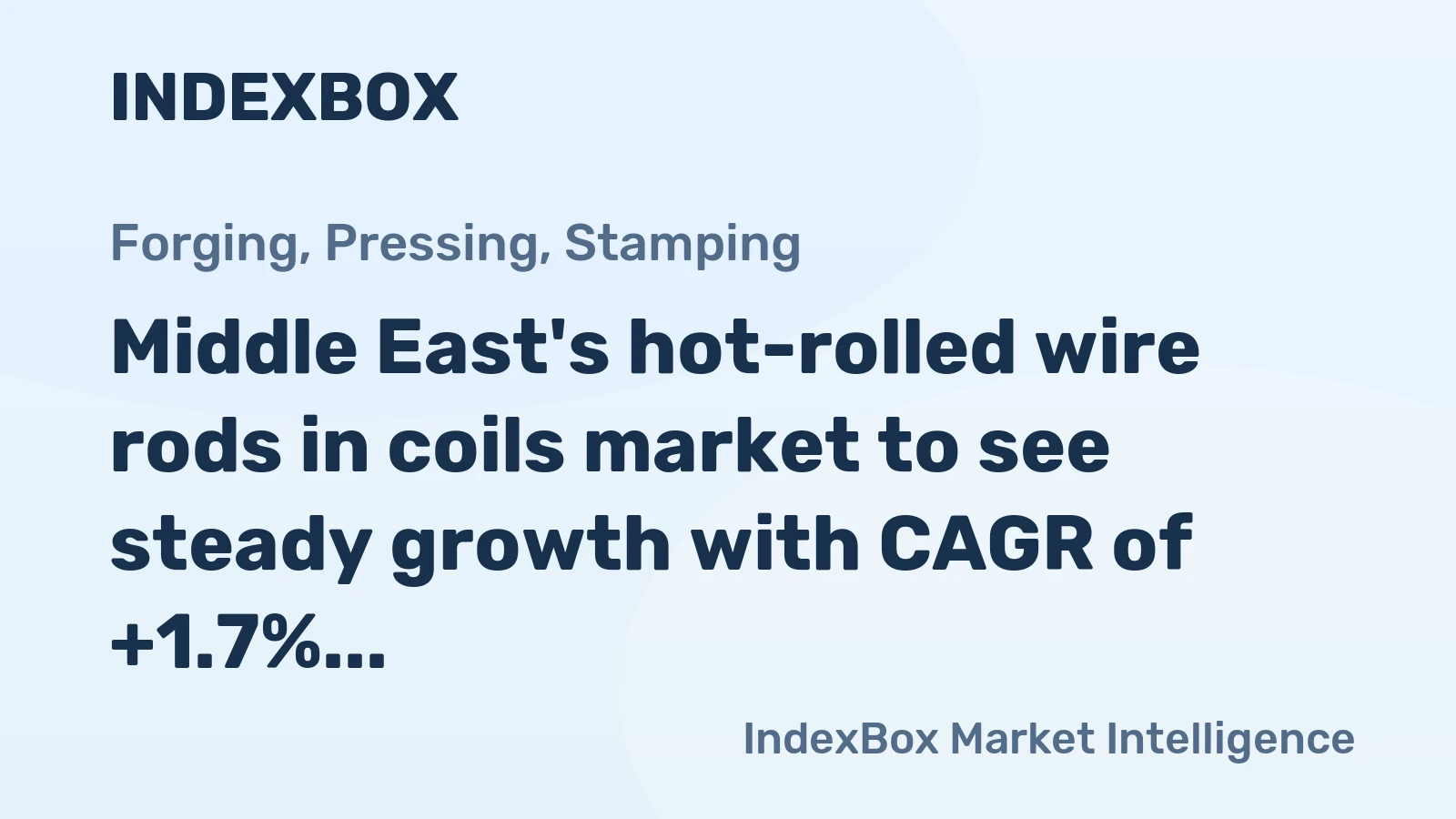 Middle East's hot-rolled wire rods in coils market to see steady growth with CAGR of +1.7% by 2035