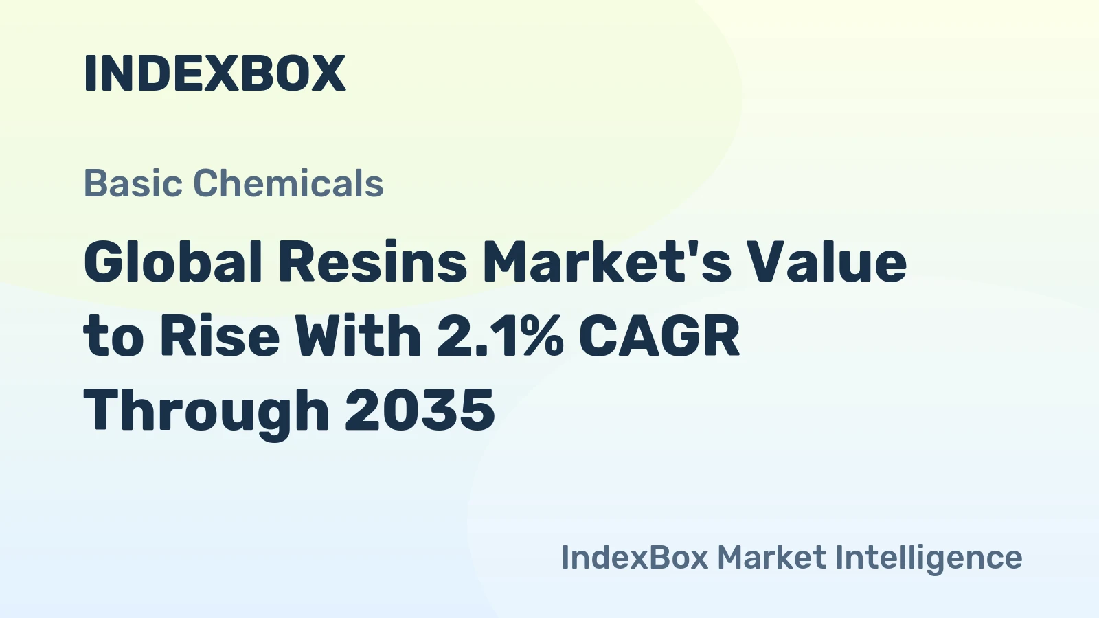 Global Resins Market's Value to Rise With 2.1% CAGR Through 2035