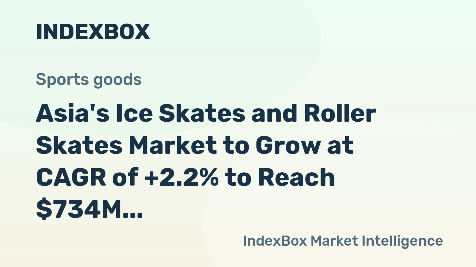 Asia's Ice Skates and Roller Skates Market to Grow at CAGR of +2.2% to Reach $734M by 2035