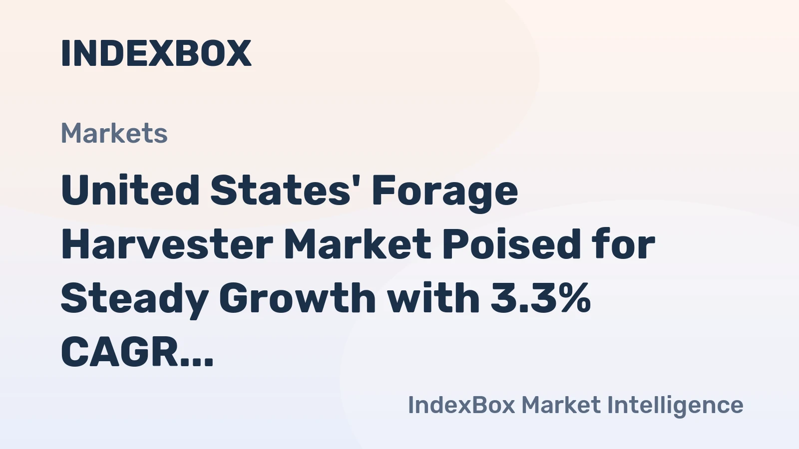 United States' Forage Harvester Market Poised for Steady Growth with 3.3% CAGR in Value Through 2035