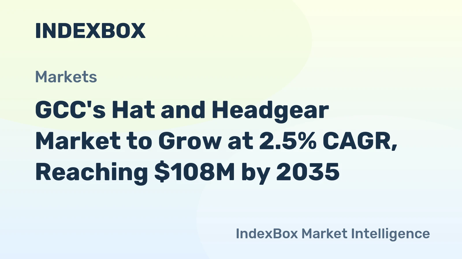 GCC's Hat and Headgear Market to Grow at 2.5% CAGR, Reaching $108M by 2035