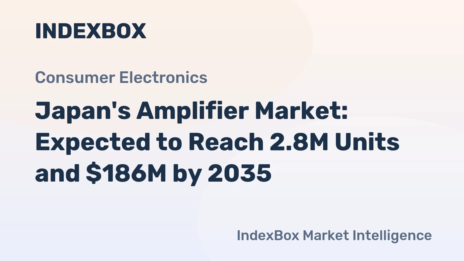 Japan's Amplifier Market: Expected to Reach 2.8M Units and $186M by 2035
