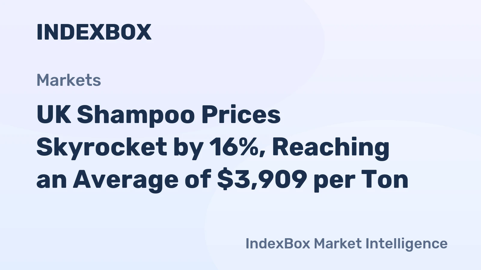 UK Shampoo Prices Skyrocket by 16%, Reaching an Average of $3,909 per Ton