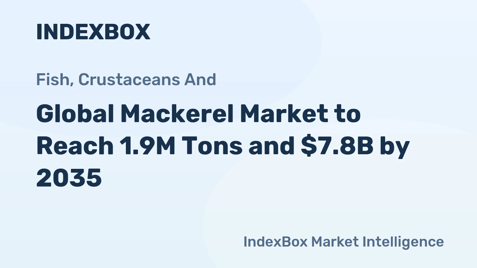 Global Mackerel Market to Reach 1.9M Tons and $7.8B by 2035