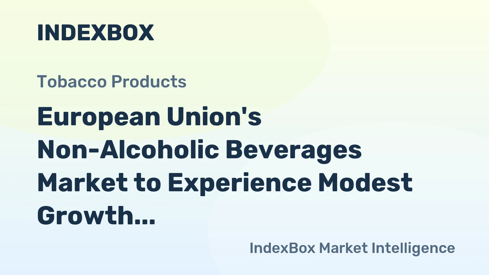 European Union's Non-Alcoholic Beverages Market to Experience Modest Growth with +1.4% CAGR from 2024 to 2035