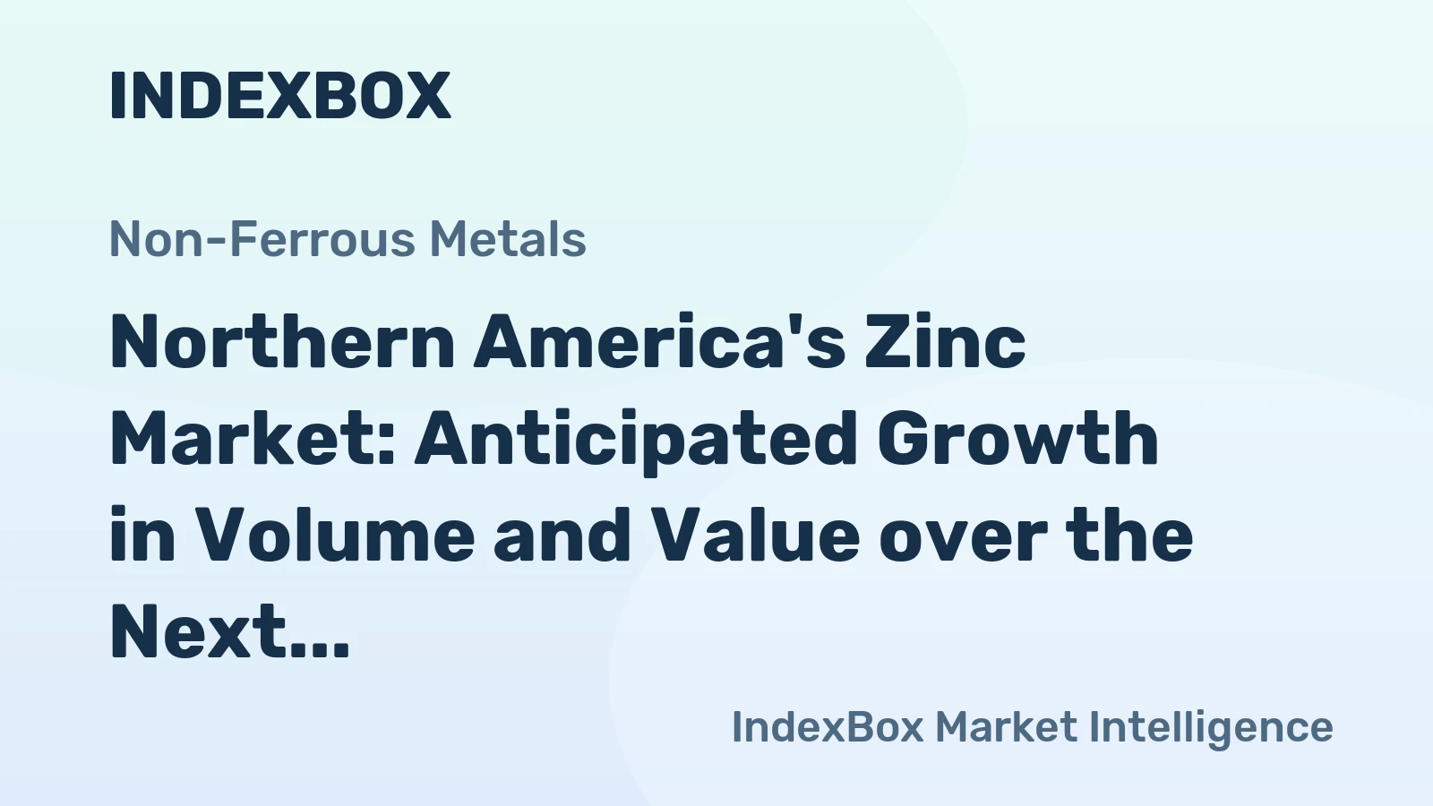 Northern America's Zinc Market: Anticipated Growth in Volume and Value over the Next Decade