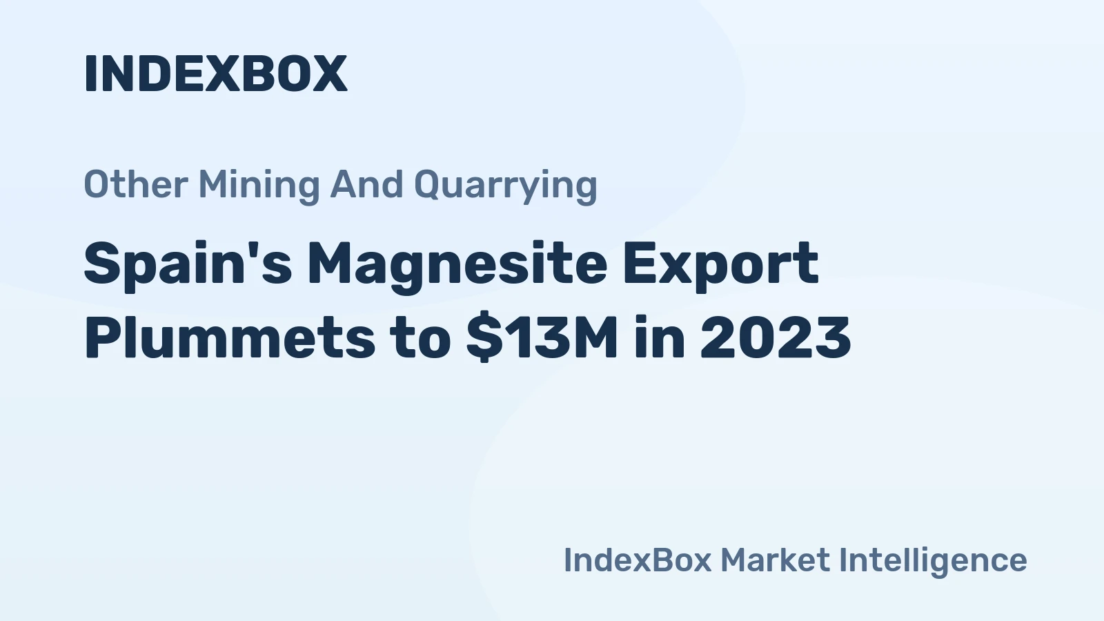 Spain's Magnesite Export Plummets to $13M in 2023