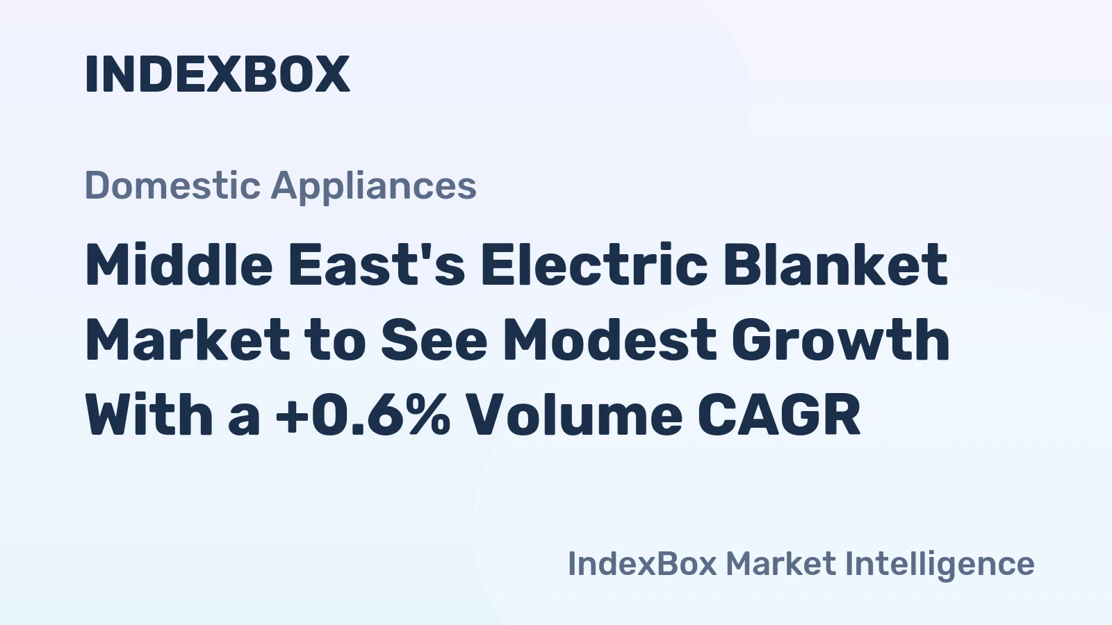 Middle East's Electric Blanket Market to See Modest Growth With a +0.6% Volume CAGR