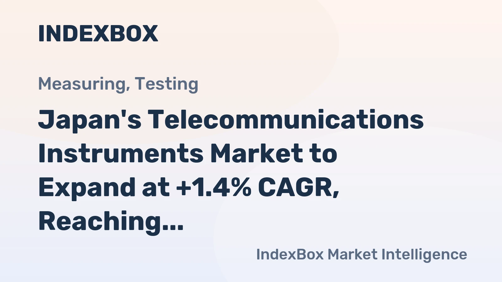Japan's Telecommunications Instruments Market to Expand at +1.4% CAGR, Reaching $8.9B by 2035