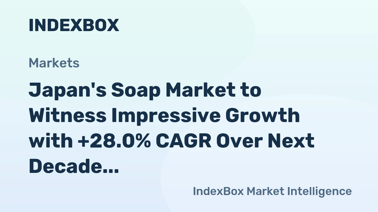 Japan's Soap Market to Witness Impressive Growth with +28.0% CAGR Over Next Decade