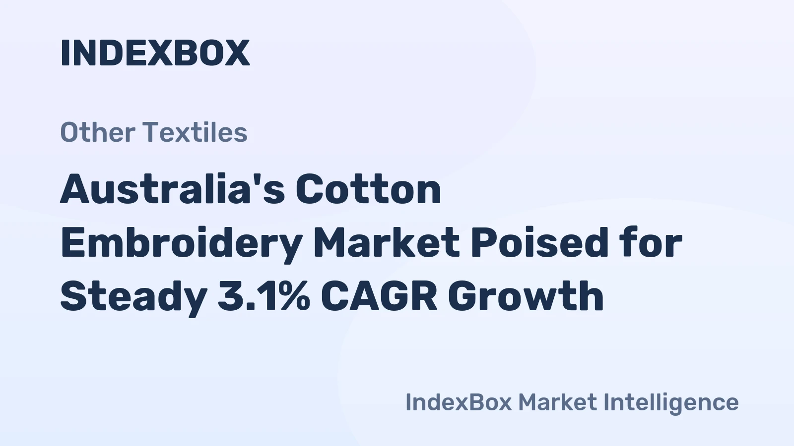 Australia's Cotton Embroidery Market Poised for Steady 3.1% CAGR Growth