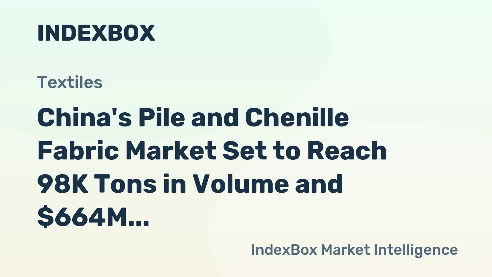 China's Pile and Chenille Fabric Market Set to Reach 98K Tons in Volume and $664M in Value by 2035