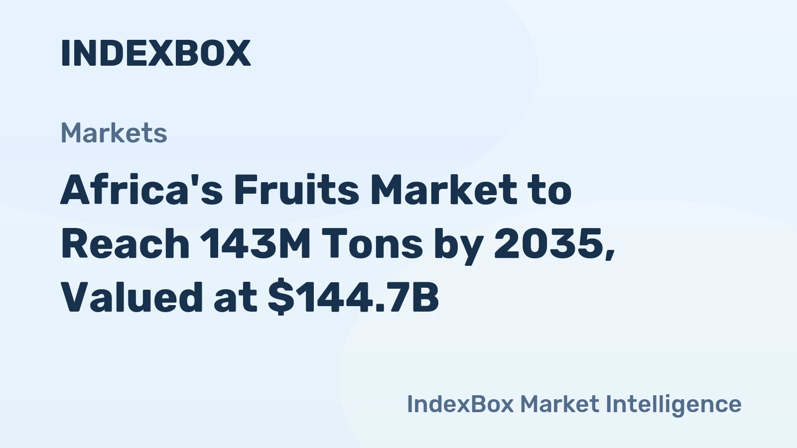 Africa's Fruits Market to Reach 143M Tons by 2035, Valued at $144.7B