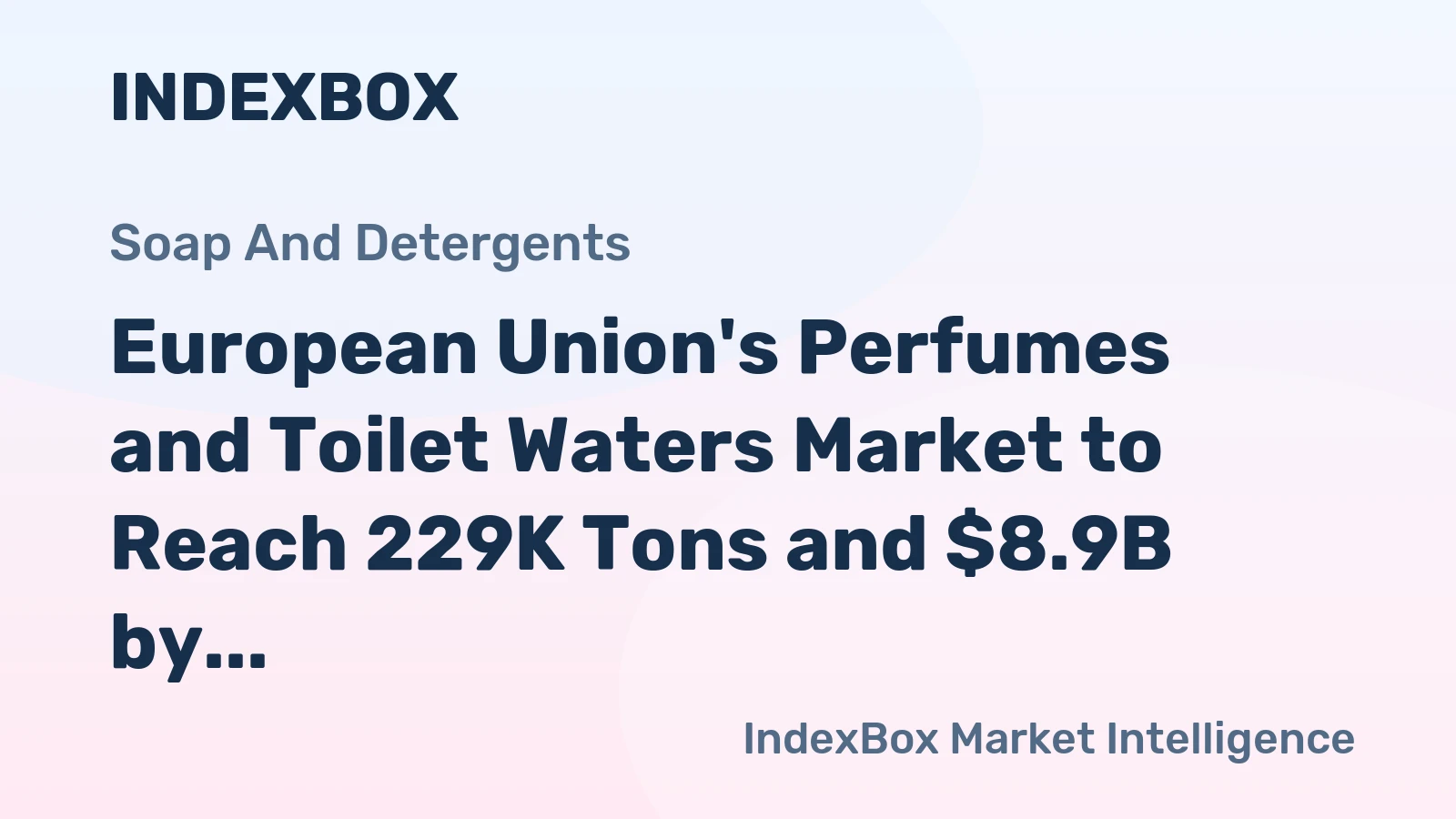 European Union's Perfumes and Toilet Waters Market to Reach 229K Tons and $8.9B by 2035