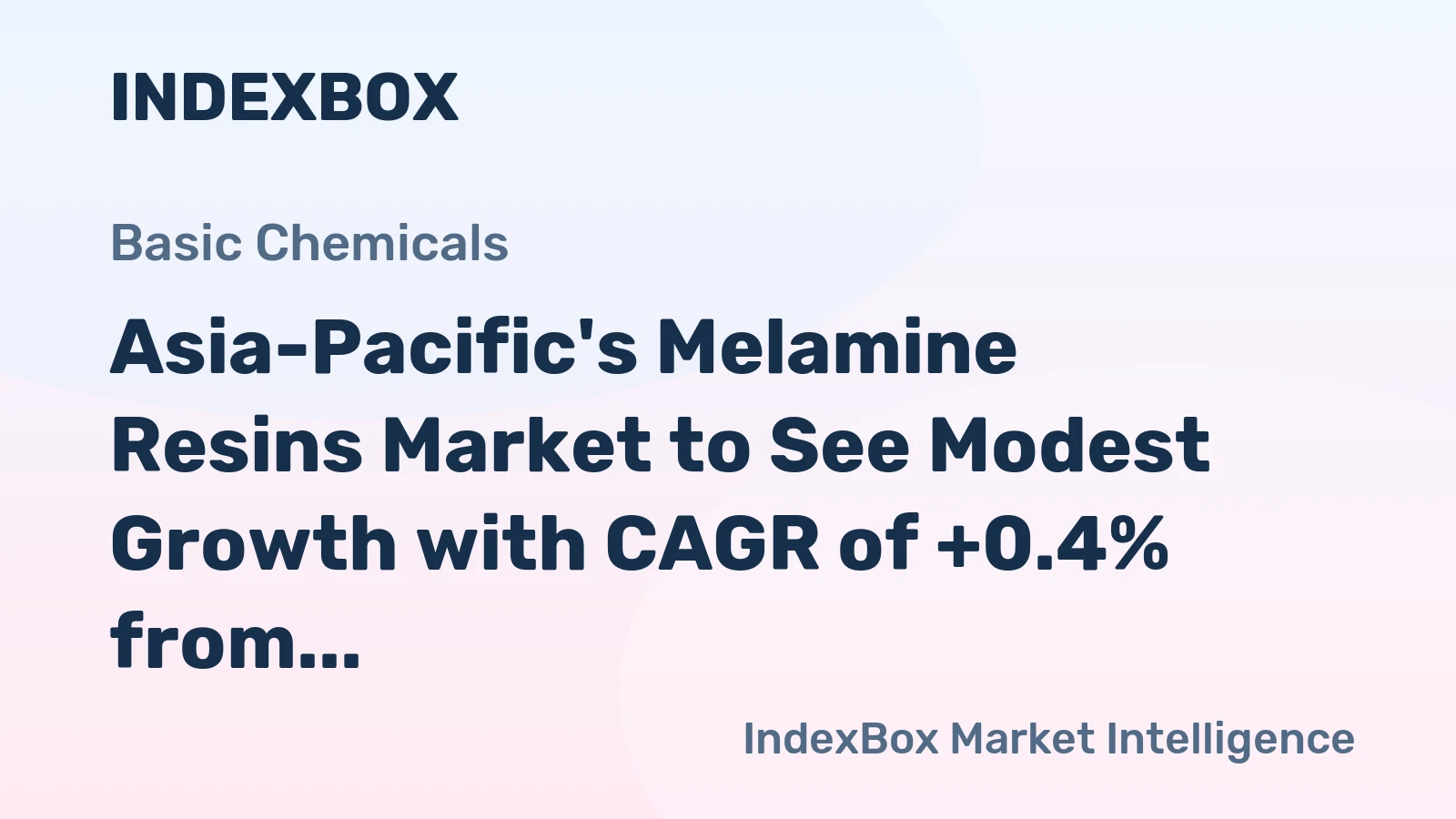 Asia-Pacific's Melamine Resins Market to See Modest Growth with CAGR of +0.4% from 2024-2035