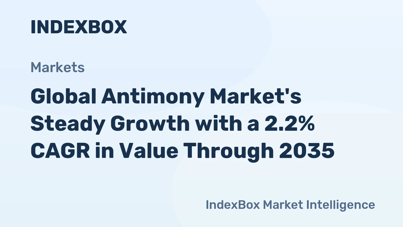 Global Antimony Market's Steady Growth with a 2.2% CAGR in Value Through 2035