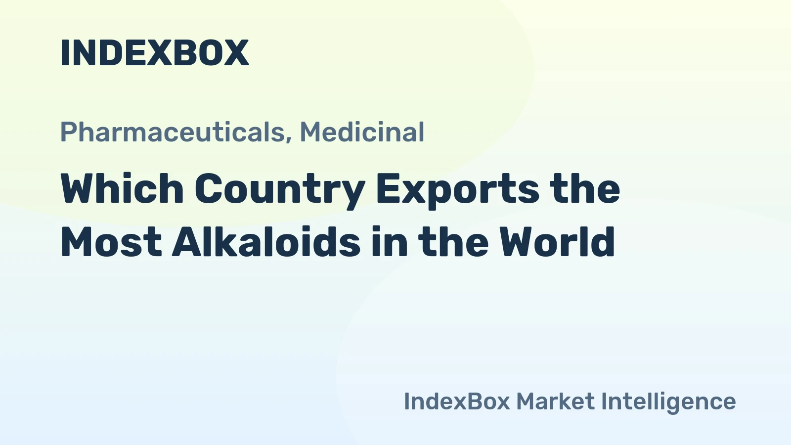 Which Country Exports the Most Alkaloids in the World?