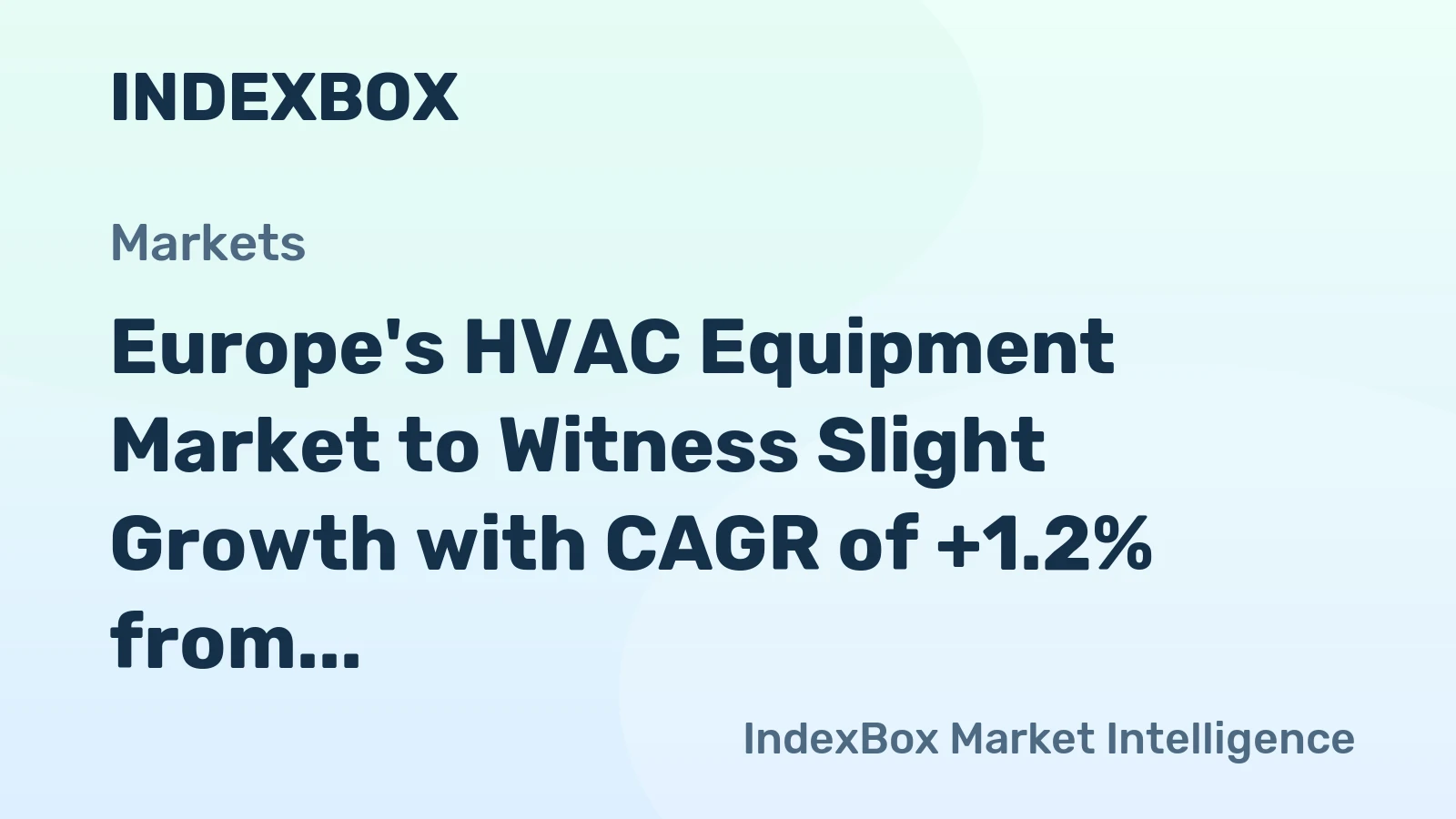 Europe's HVAC Equipment Market to Witness Slight Growth with CAGR of +1.2% from 2024 to 2035