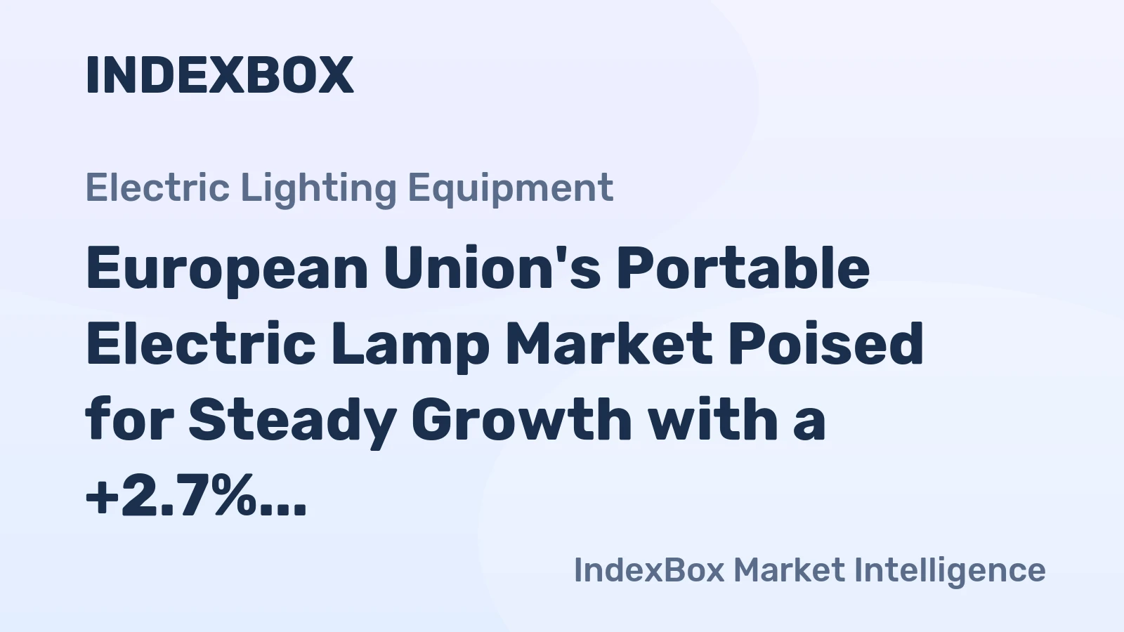 European Union's Portable Electric Lamp Market Poised for Steady Growth with a +2.7% CAGR Through 2035