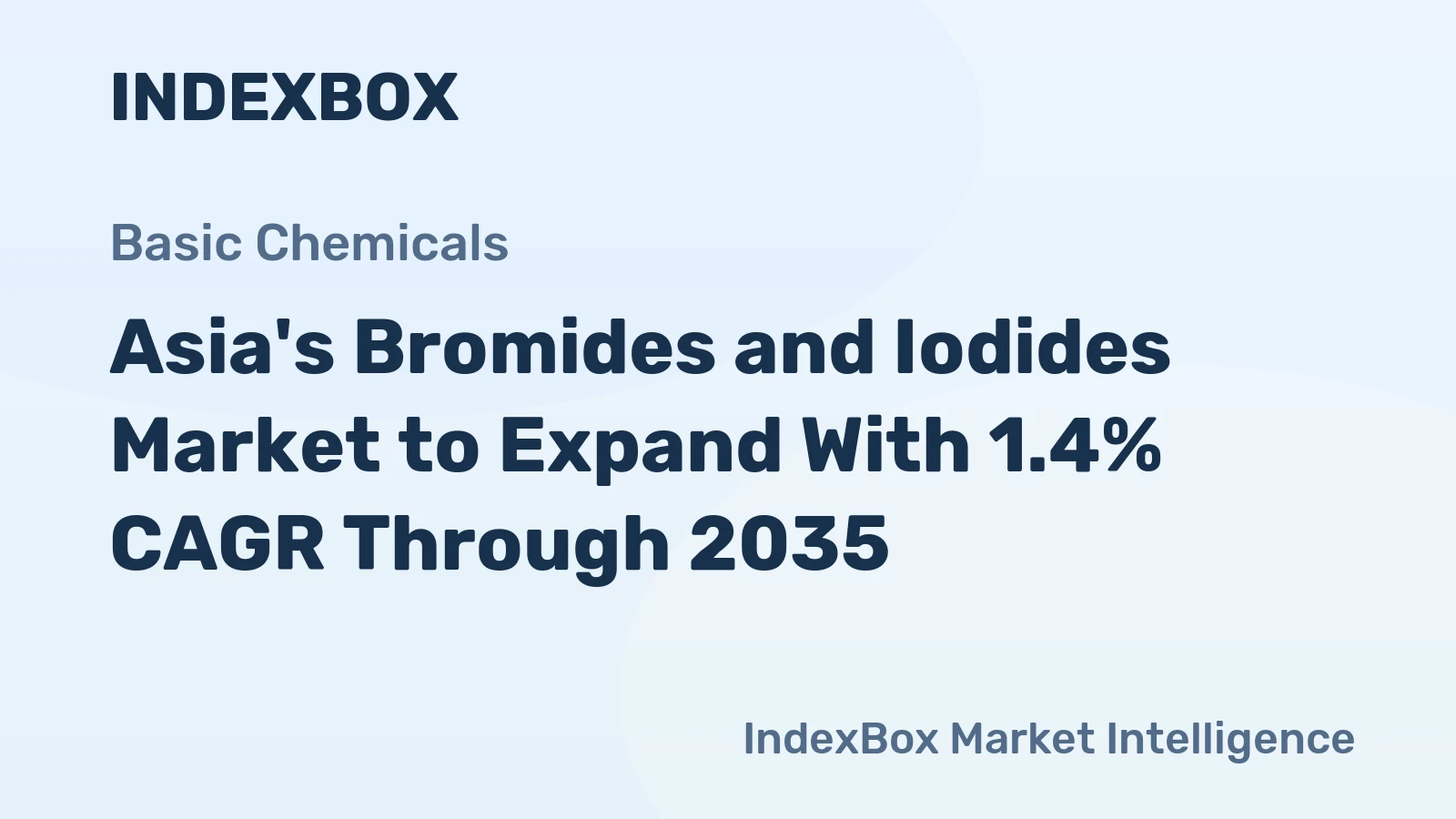 Asia's Bromides and Iodides Market to Expand With 1.4% CAGR Through 2035