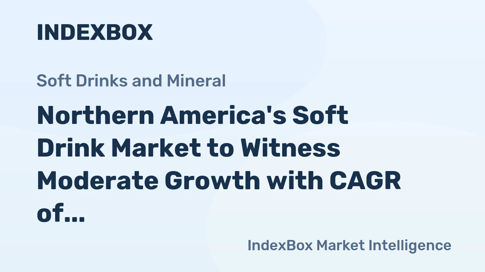 Northern America's Soft Drink Market to Witness Moderate Growth with CAGR of +1.2% from 2024 to 2035