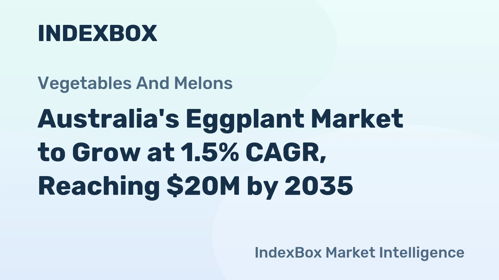 Australia's Eggplant Market to Grow at 1.5% CAGR, Reaching $20M by 2035