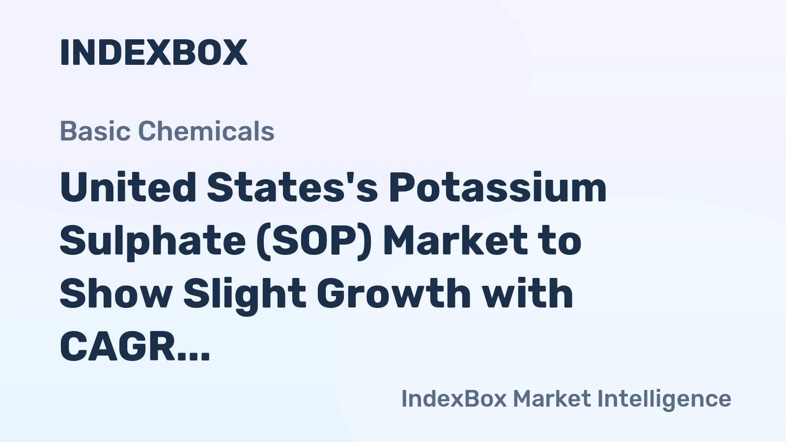 United States's Potassium Sulphate (SOP) Market to Show Slight Growth with CAGR of +0.1%