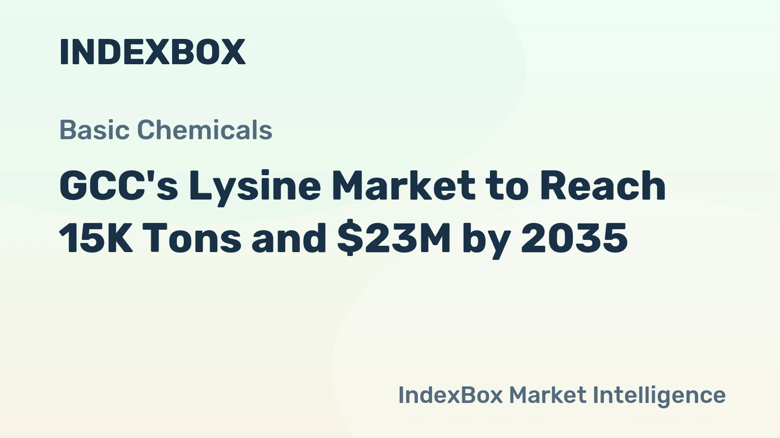 GCC's Lysine Market to Reach 15K Tons and $23M by 2035