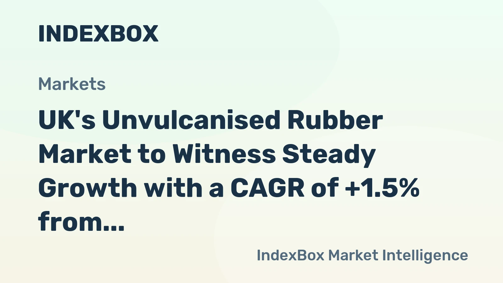 UK's Unvulcanised Rubber Market to Witness Steady Growth with a CAGR of +1.5% from 2024-2035