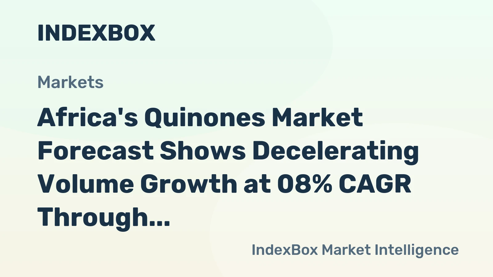 Africa's Quinones Market Forecast Shows Decelerating Volume Growth at 08% CAGR Through 2035