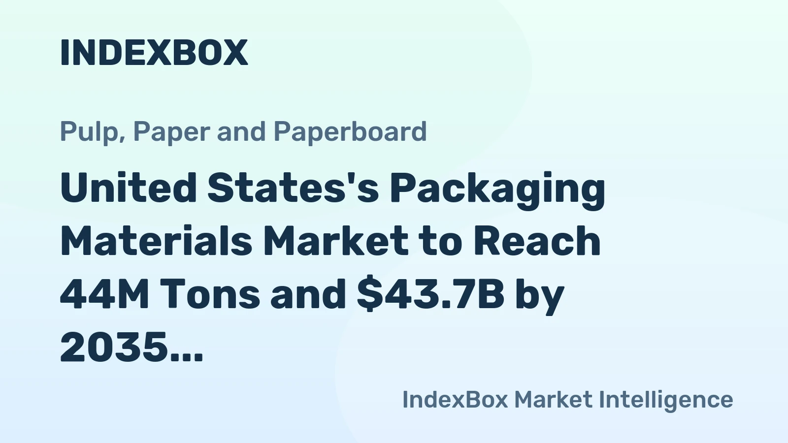 United States's Packaging Materials Market to Reach 44M Tons and $43.7B by 2035