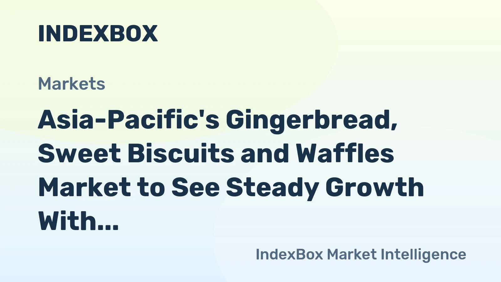Asia-Pacific's Gingerbread, Sweet Biscuits and Waffles Market to See Steady Growth With a 1.2% Volume CAGR Through 2035