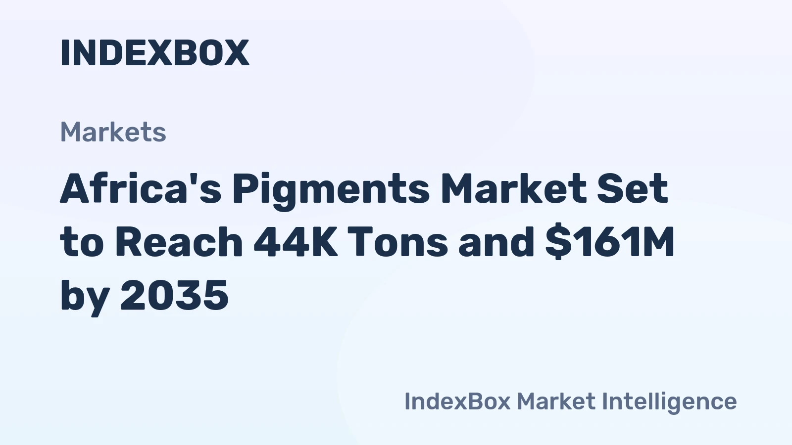 Africa's Pigments Market Set to Reach 44K Tons and $161M by 2035