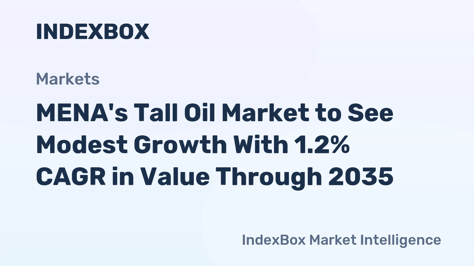 MENA's Tall Oil Market to See Modest Growth With 1.2% CAGR in Value Through 2035