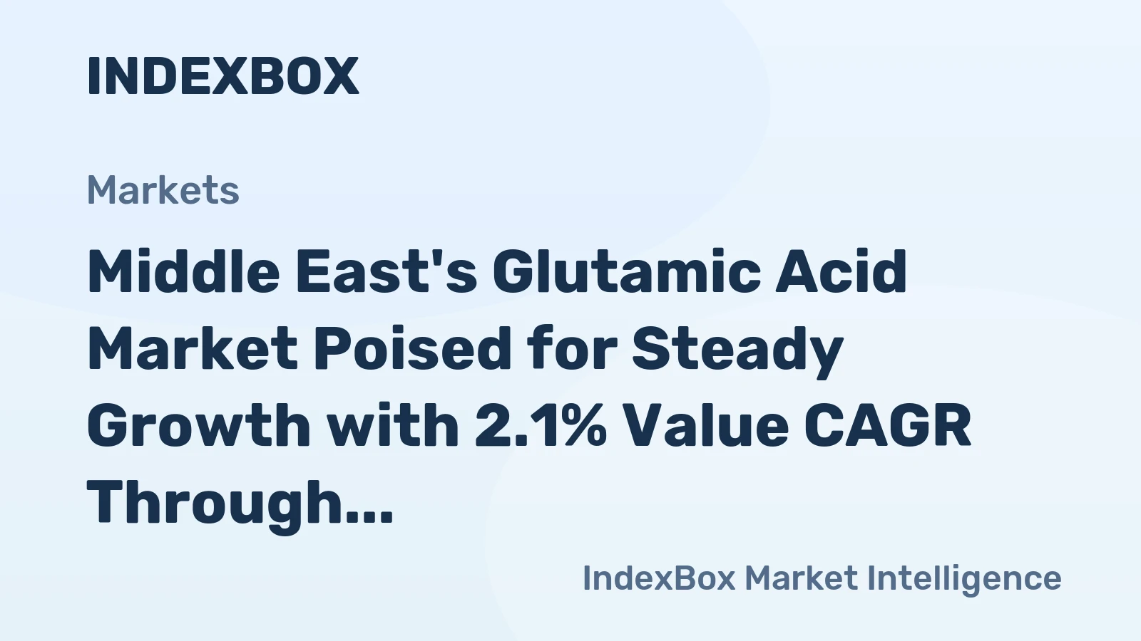 Middle East's Glutamic Acid Market Poised for Steady Growth with 2.1% Value CAGR Through 2035