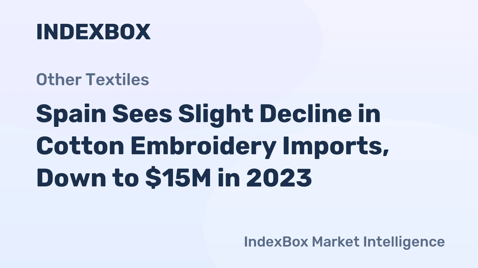 Spain Sees Slight Decline in Cotton Embroidery Imports, Down to $15M in 2023