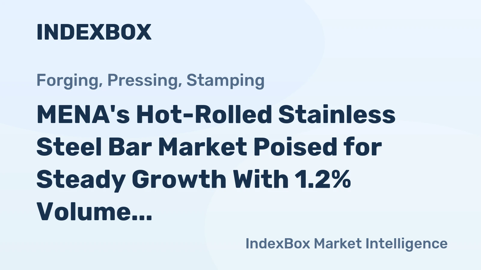 MENA's Hot-Rolled Stainless Steel Bar Market Poised for Steady Growth With 1.2% Volume CAGR Through 2035