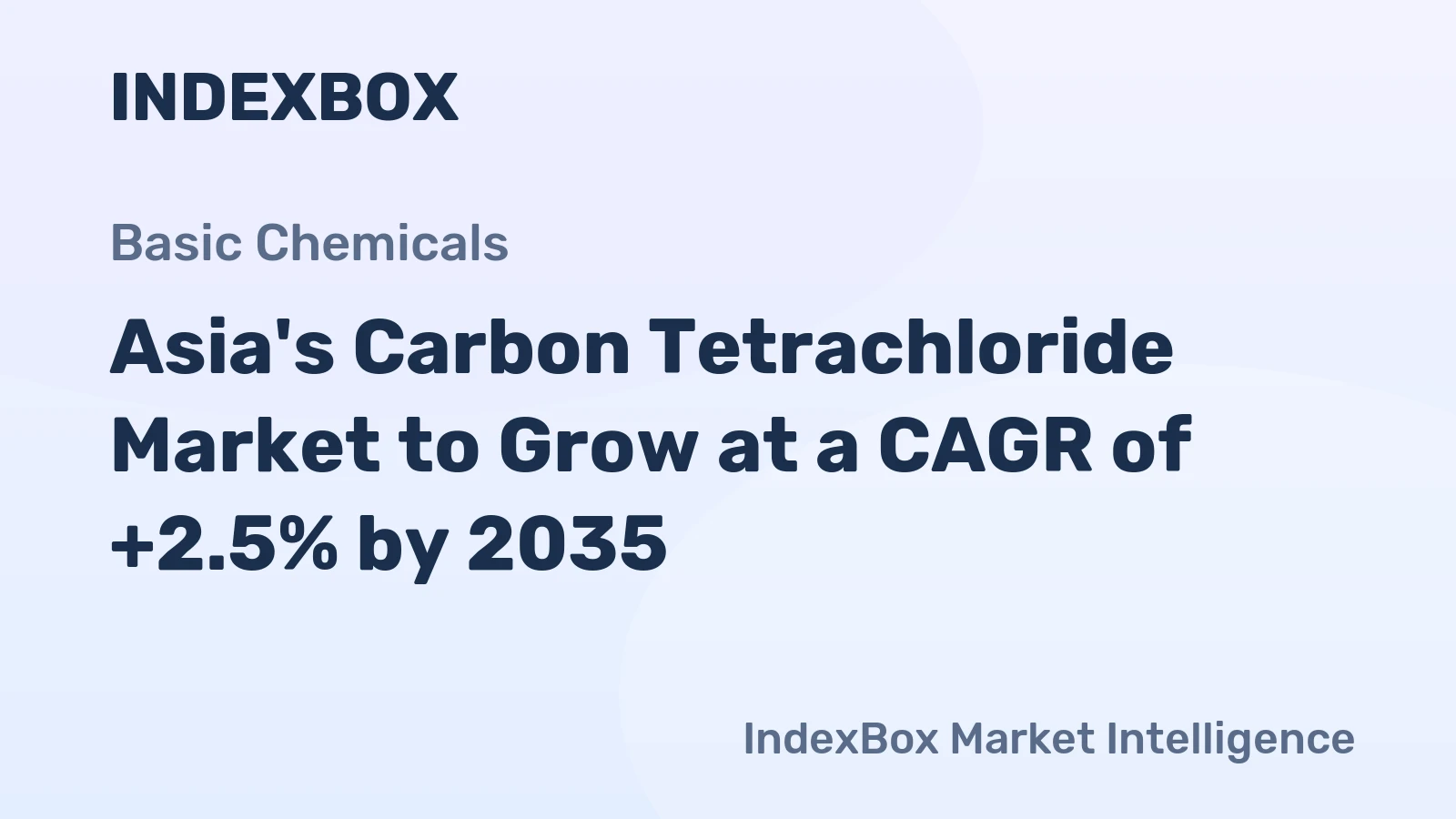 Asia's Carbon Tetrachloride Market to Grow at a CAGR of +2.5% by 2035