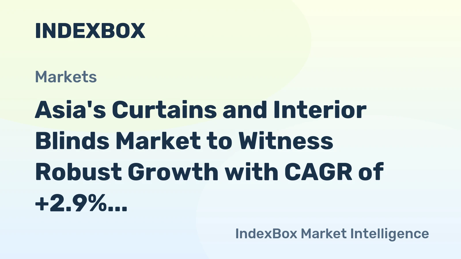 Asia's Curtains and Interior Blinds Market to Witness Robust Growth with CAGR of +2.9% from 2024 to 2035