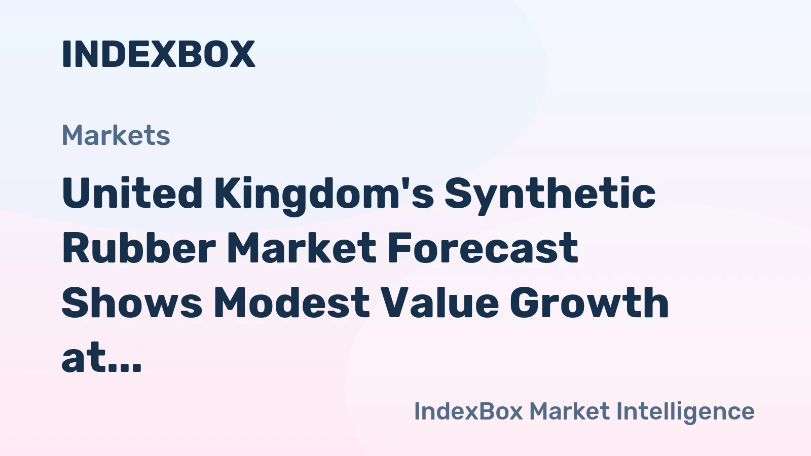 United Kingdom's Synthetic Rubber Market Forecast Shows Modest Value Growth at 1.6% CAGR Through 2035