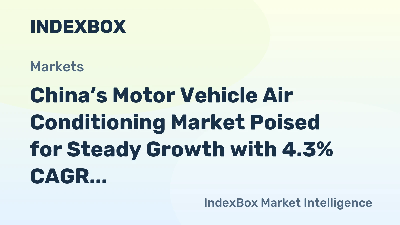 China’s Motor Vehicle Air Conditioning Market Poised for Steady Growth with 4.3% CAGR in Value Through 2035