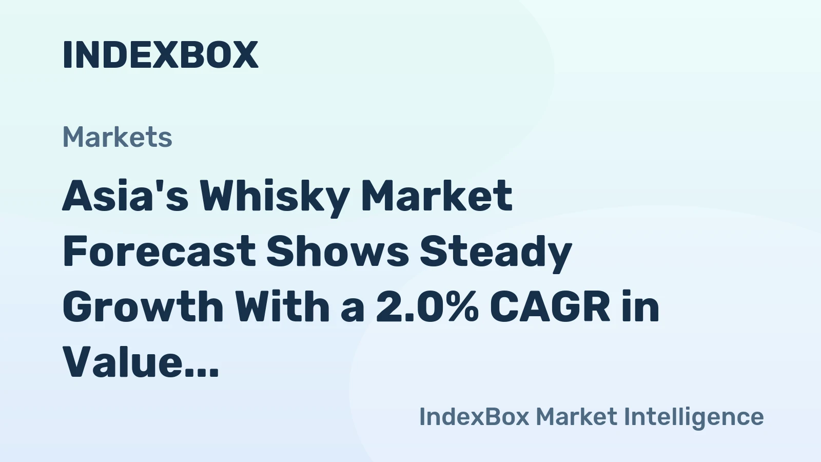 Asia's Whisky Market Forecast Shows Steady Growth With a 2.0% CAGR in Value Through 2035