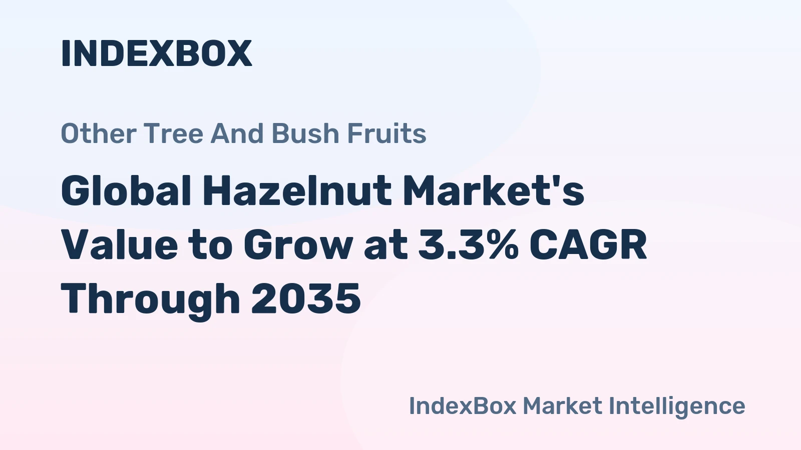 Global Hazelnut Market's Value to Grow at 3.3% CAGR Through 2035