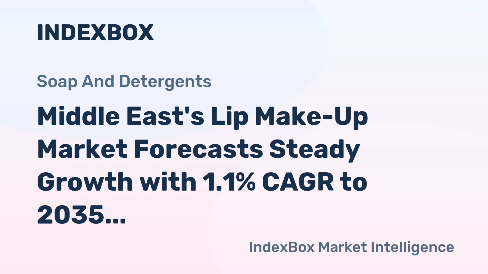 Middle East's Lip Make-Up Market Forecasts Steady Growth with 1.1% CAGR to 2035