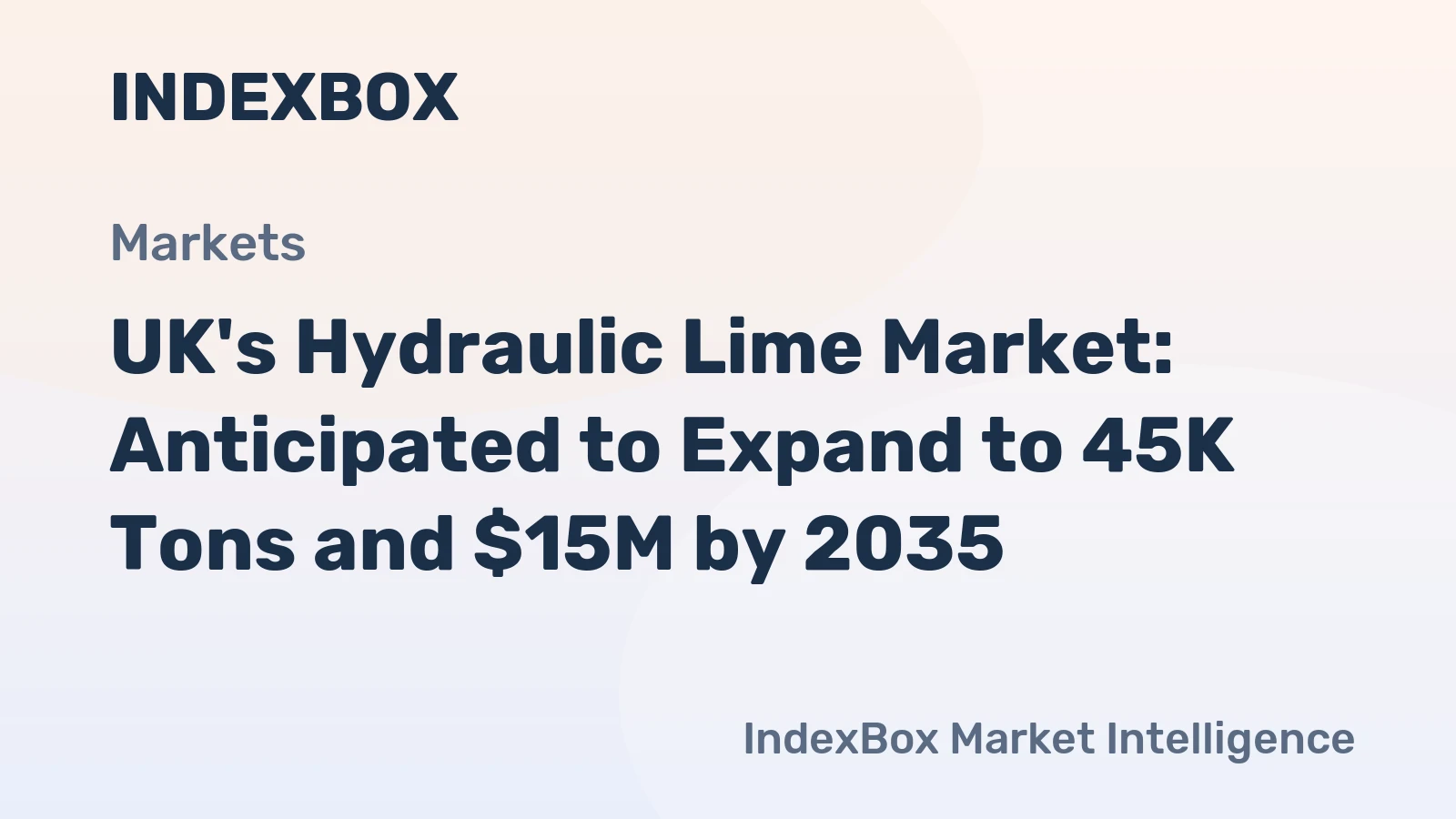 UK's Hydraulic Lime Market: Anticipated to Expand to 45K Tons and $15M by 2035