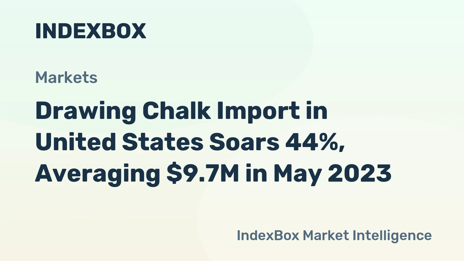 Drawing Chalk Import in United States Soars 44%, Averaging $9.7M in May 2023