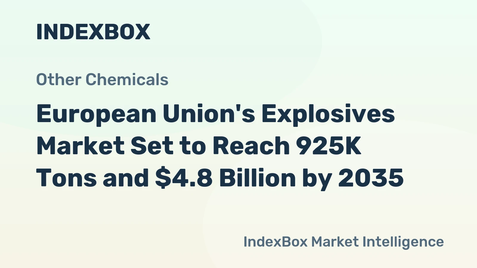 European Union's Explosives Market Set to Reach 925K Tons and $4.8 Billion by 2035